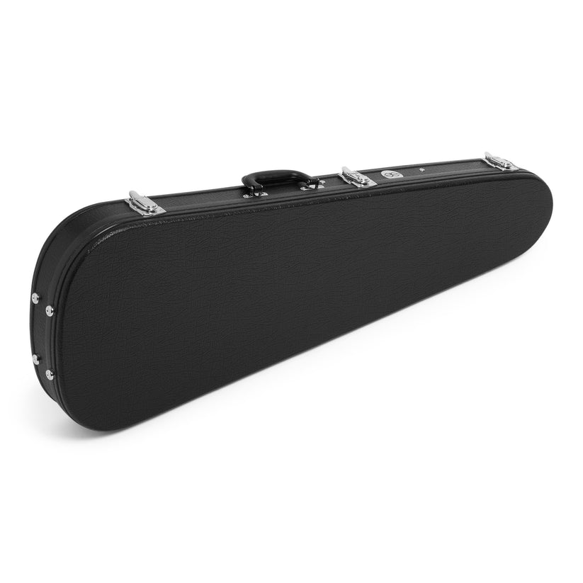 Teardrop Alligator Brown Guitar Case with Black Tolex / Leopard Soft P ...